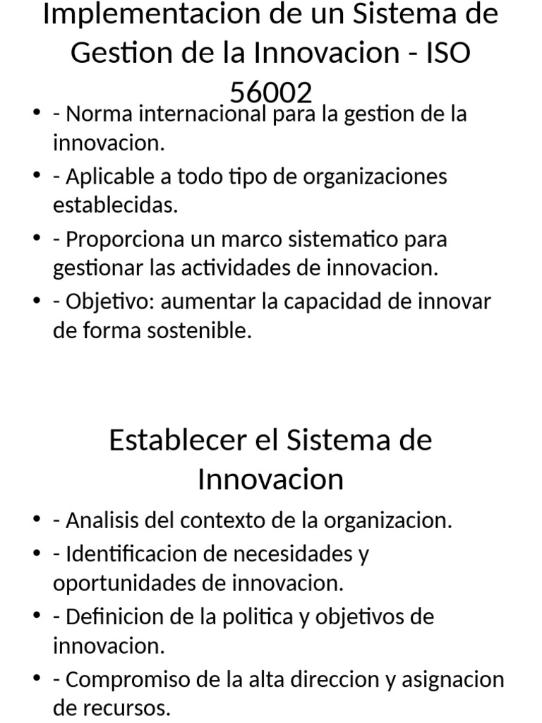 ISO 56002 Innovacion | PDF