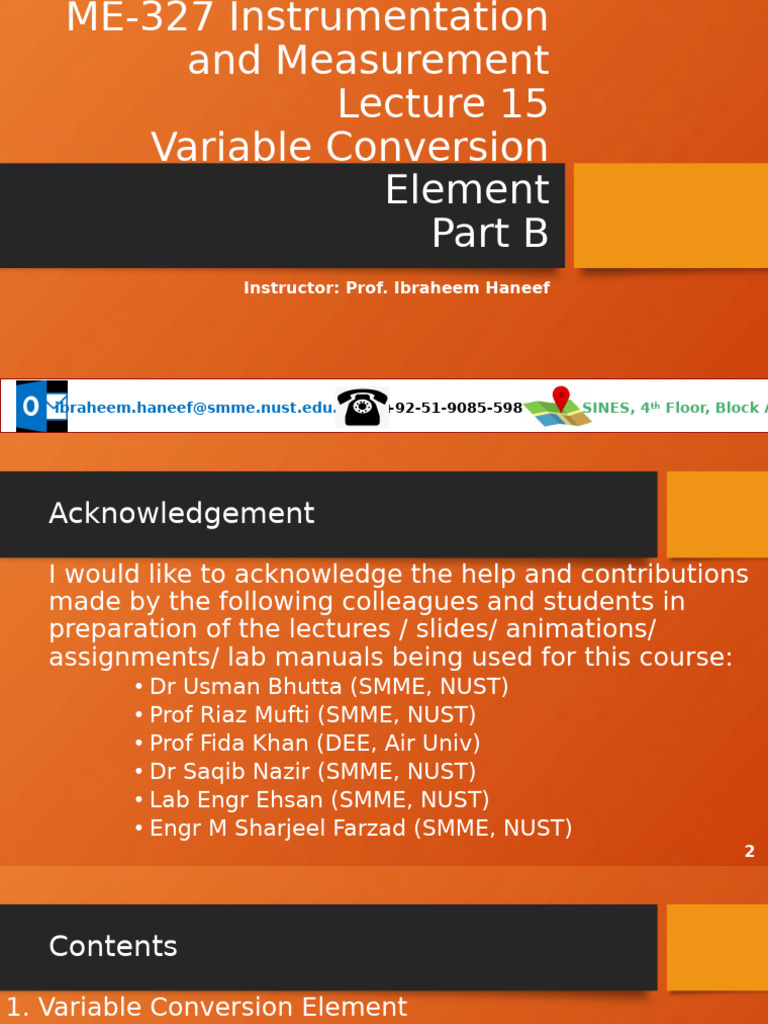 Lecture 15 Variable Conversion Element Part B Rotational Speed 2025 | PDF | Electrical ...