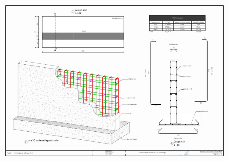 Ferraillage Voile en Béton Armé | PDF