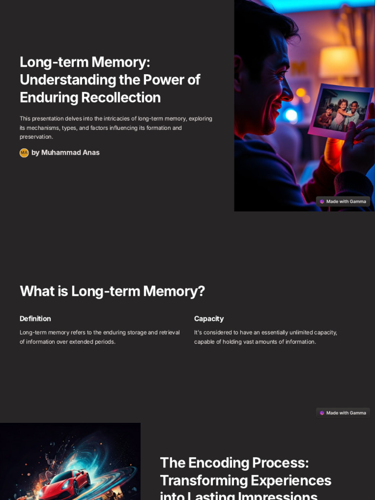 Long Term Memory Understanding The Power of Enduring Recollection | PDF ...