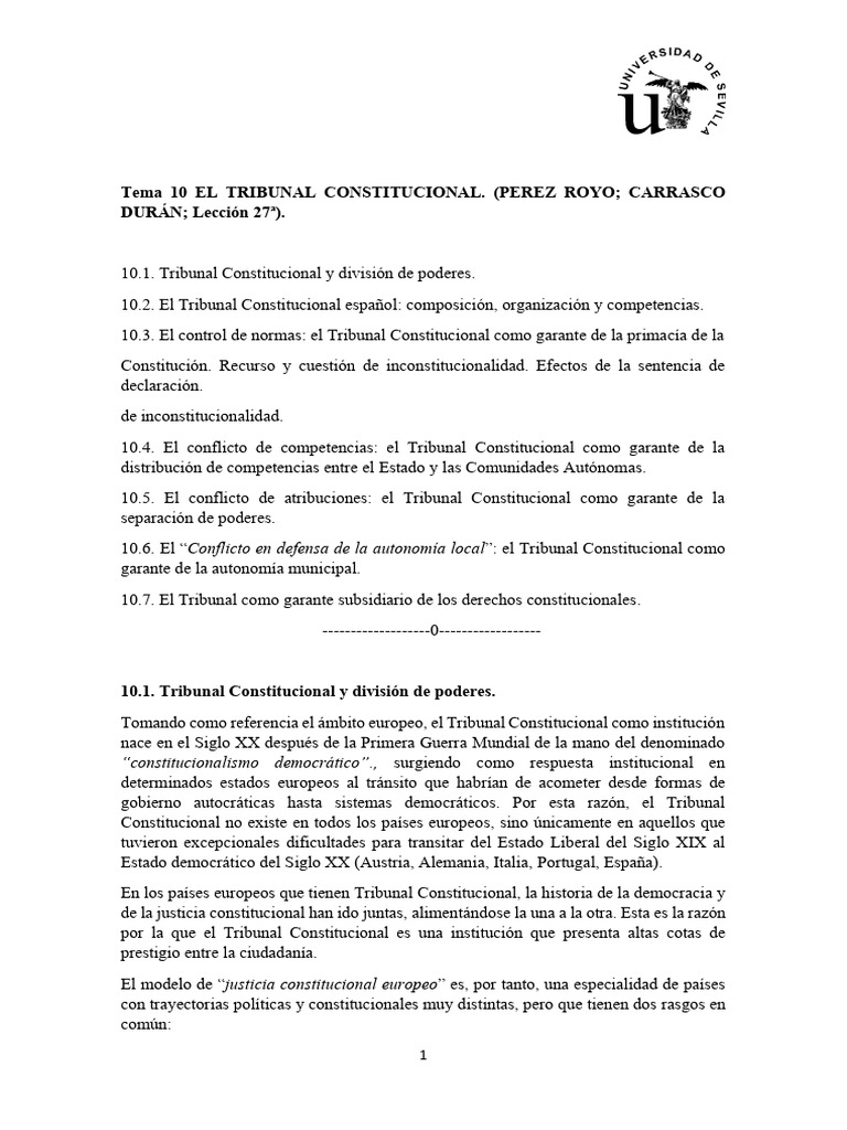 Tribunal Constitucional | PDF | Constitución | Judicaturas