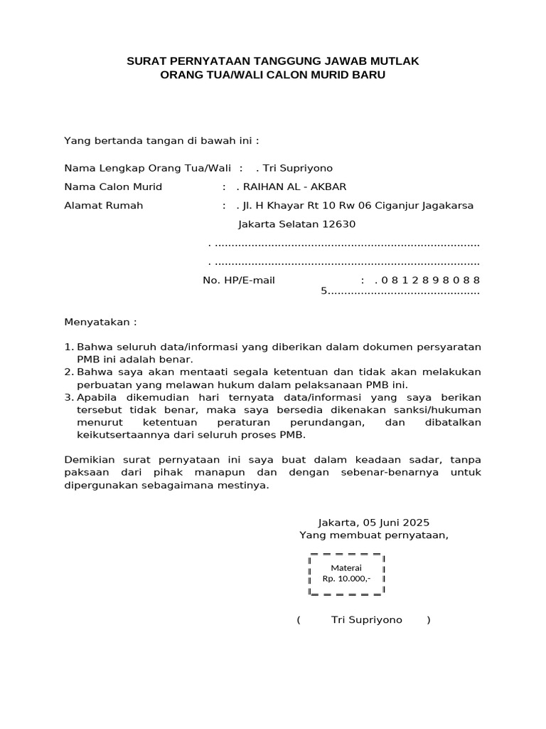 SPMB SPTJM | PDF