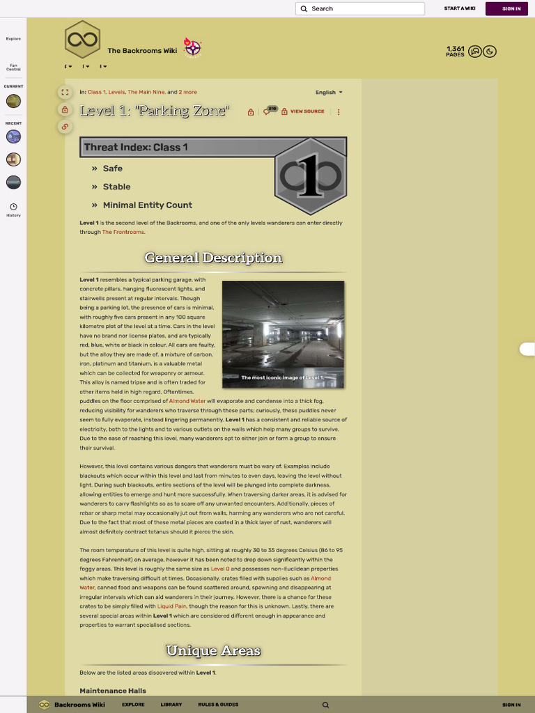 Level 1 Parking Zone | PDF