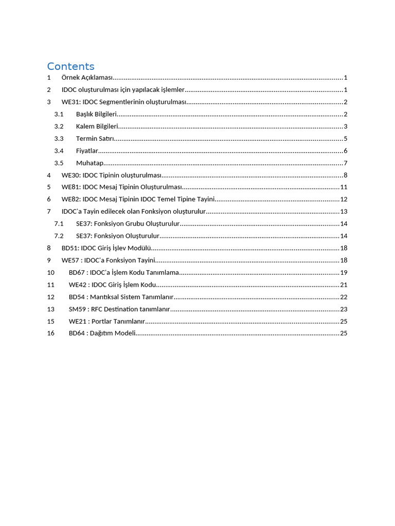 IDOC Oluşturma 1 | PDF