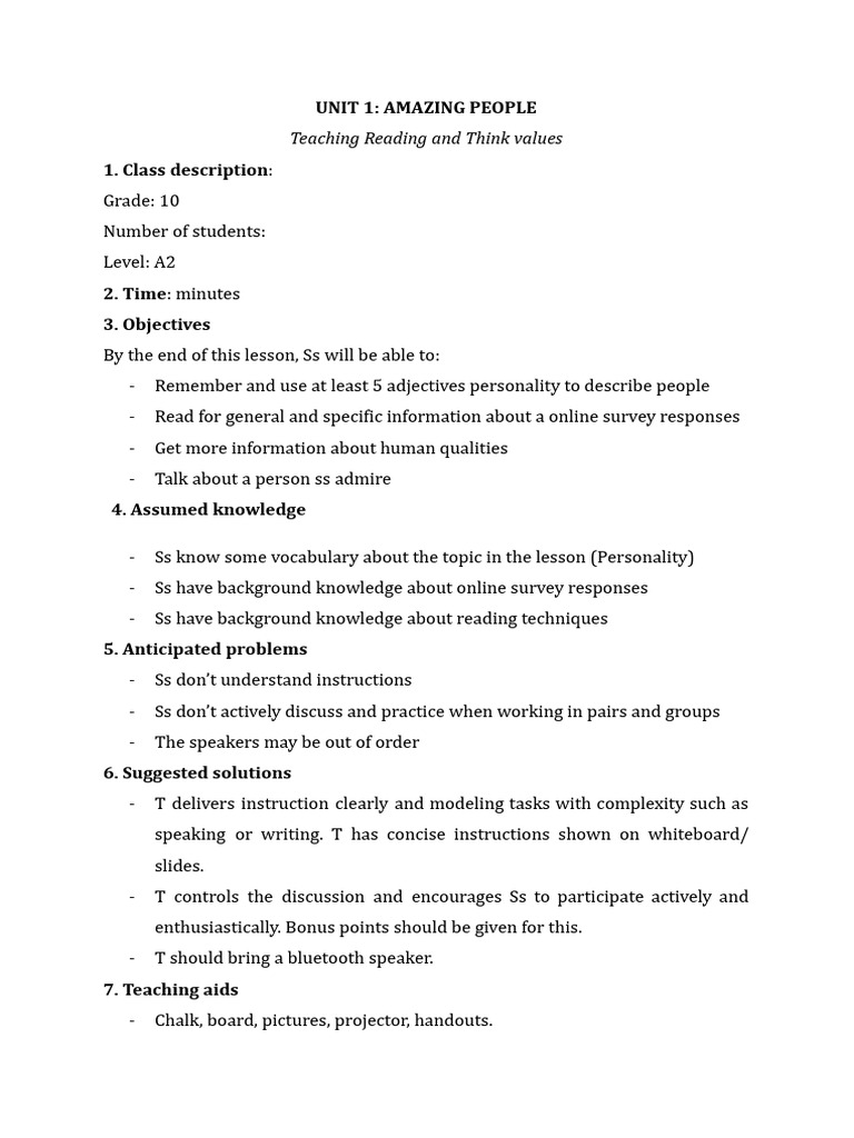Reading1 + Think Values | PDF | Word | Stress (Linguistics)