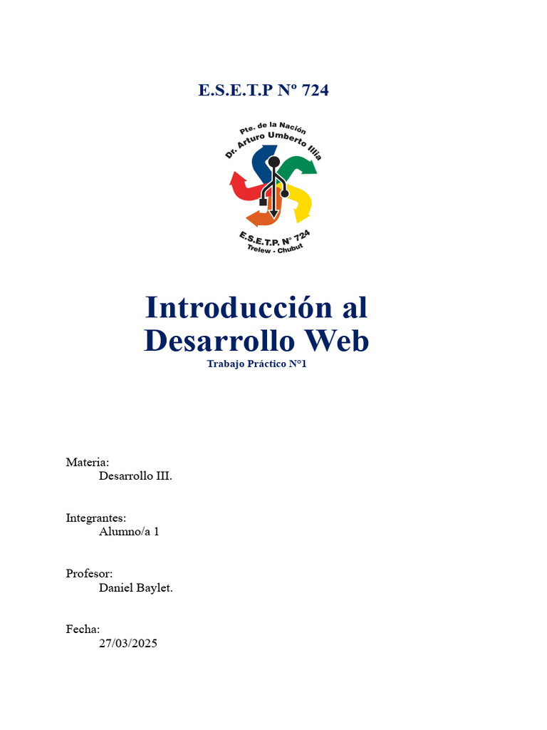 Trabajo Practico N°1 - Introduccion Al Desarrollo Web | PDF