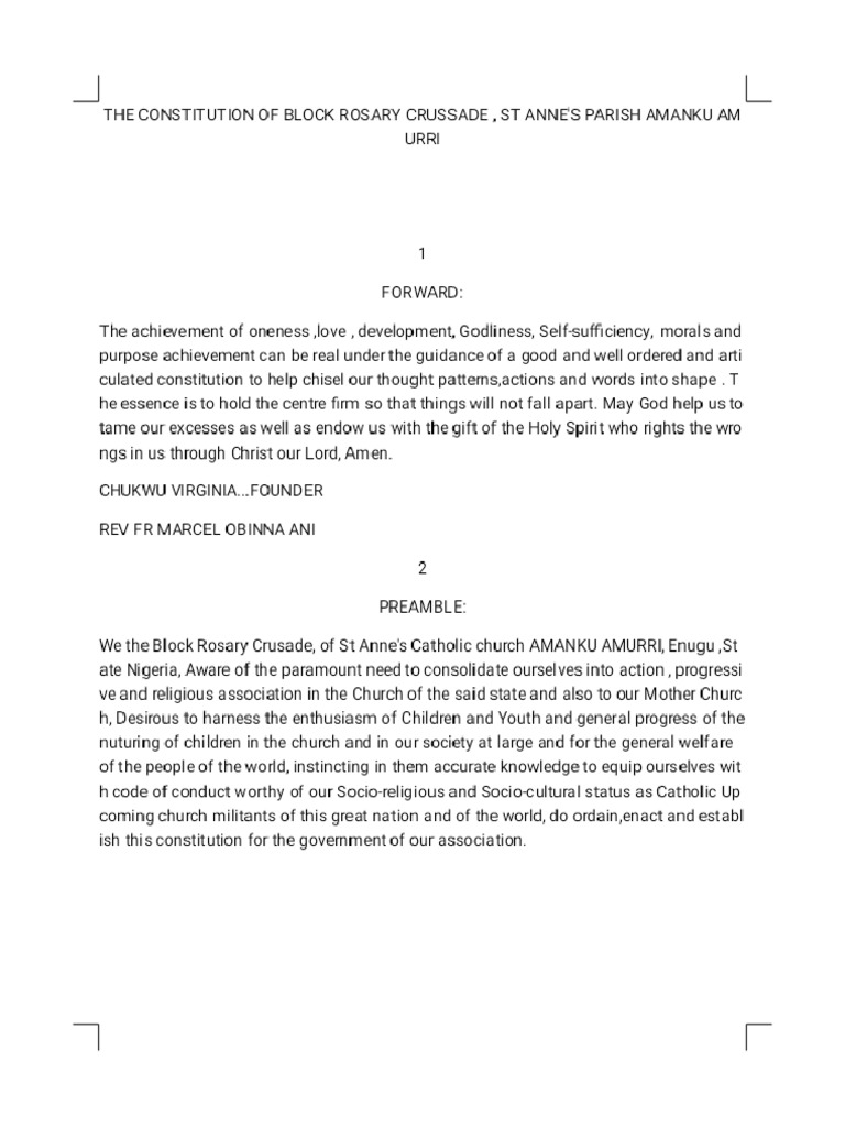 Block Rosary Constitution 042422 Phoenix | PDF