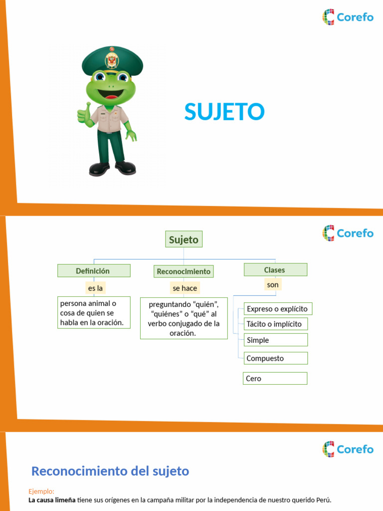 Clases y Estructura del Sujeto en Oraciones | PDF | Asunto (gramática ...