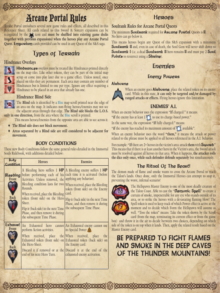Arcane Portal Game Rules Overview | PDF