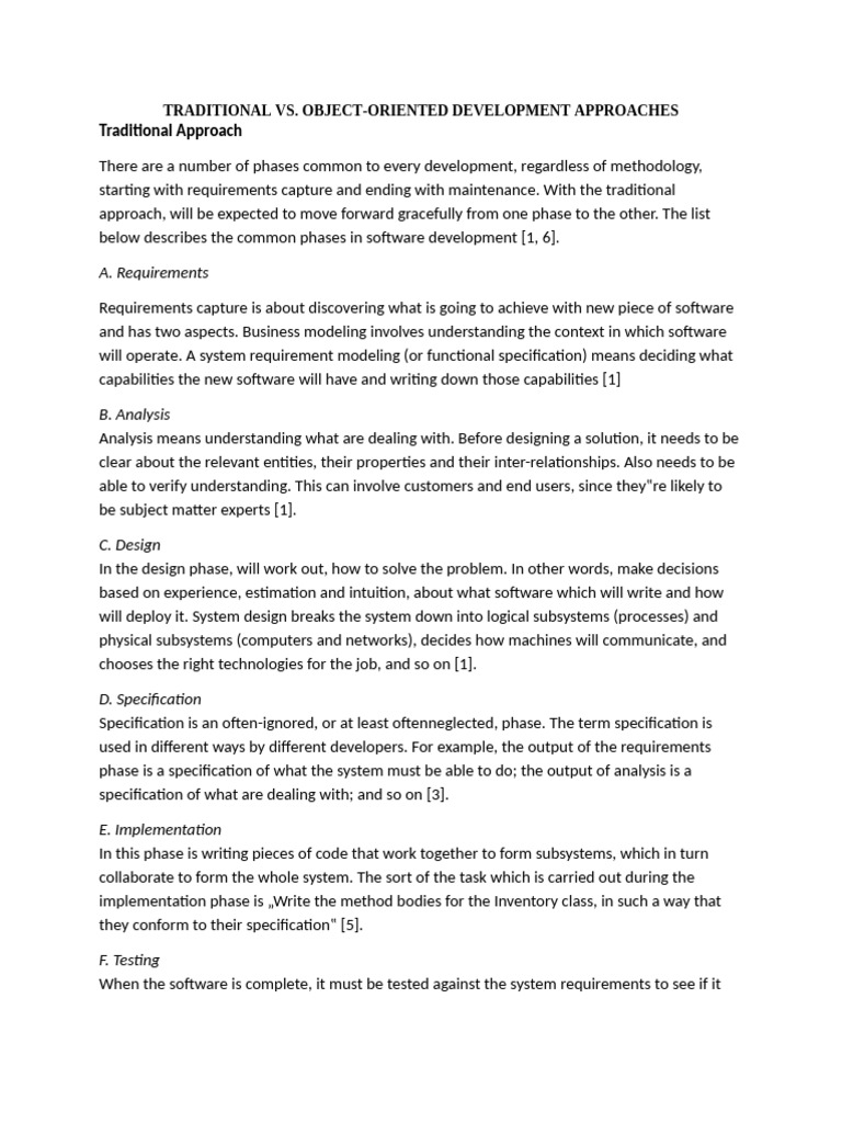 Lesson 3 Traditional Approach Vs OO Approach | PDF | Unified Modeling ...