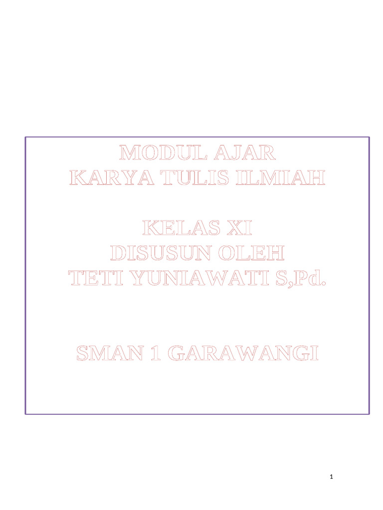 Modul Ajar Kti | PDF