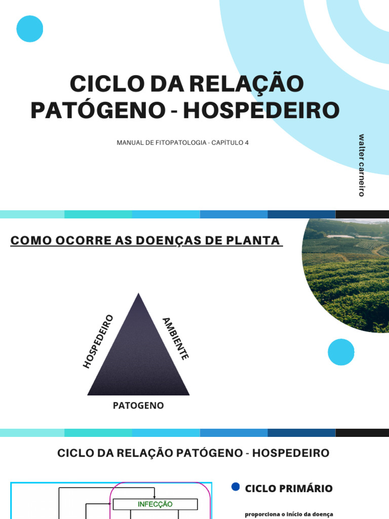 Ciclo Patógeno-Hospedeiro em Fitopatologia | PDF | Patógeno | Bactérias