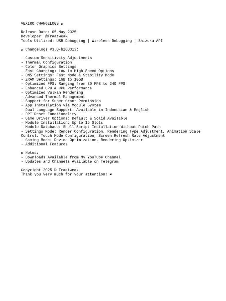 Vexiro Module V3.0-b200013 Update | PDF