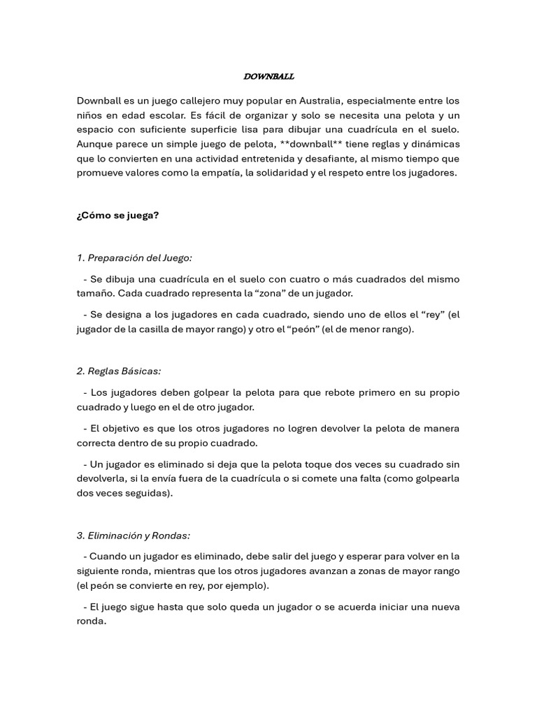 DOWNBALL | PDF