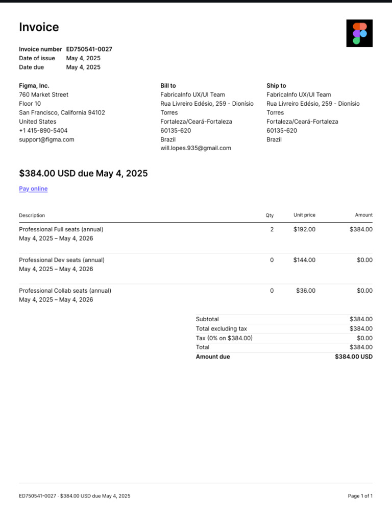 Invoice ED750541 0027 | PDF