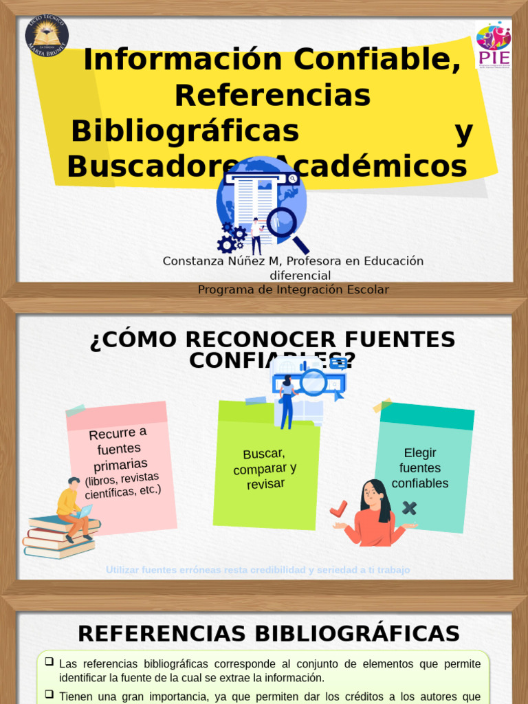 Información Confiable, Referencias Bibliograficas y Buscadores Academicos | PDF | Citación | Red ...