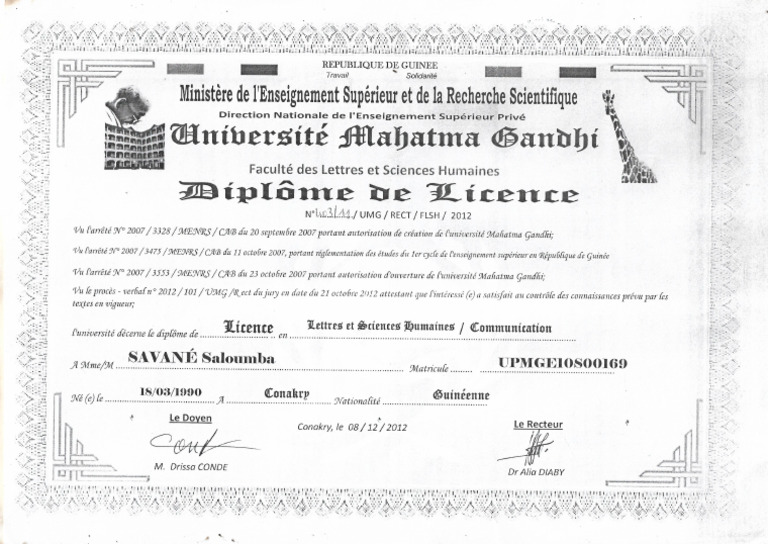Diplome Licence | PDF