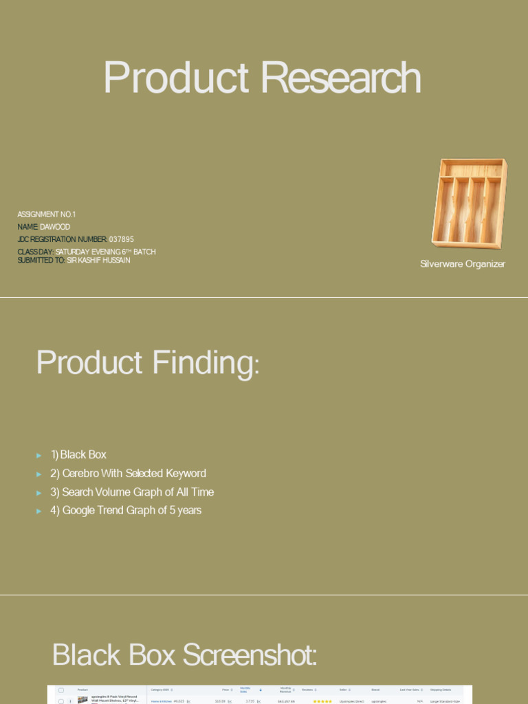 Product Research Assignment | PDF