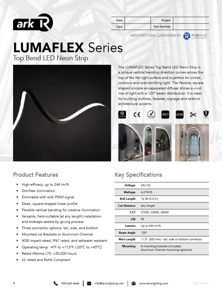 Reno-Ark-Top-Bend-Neon-Strip-Static-Spec - Sheet (1) - Compressed | PDF ...