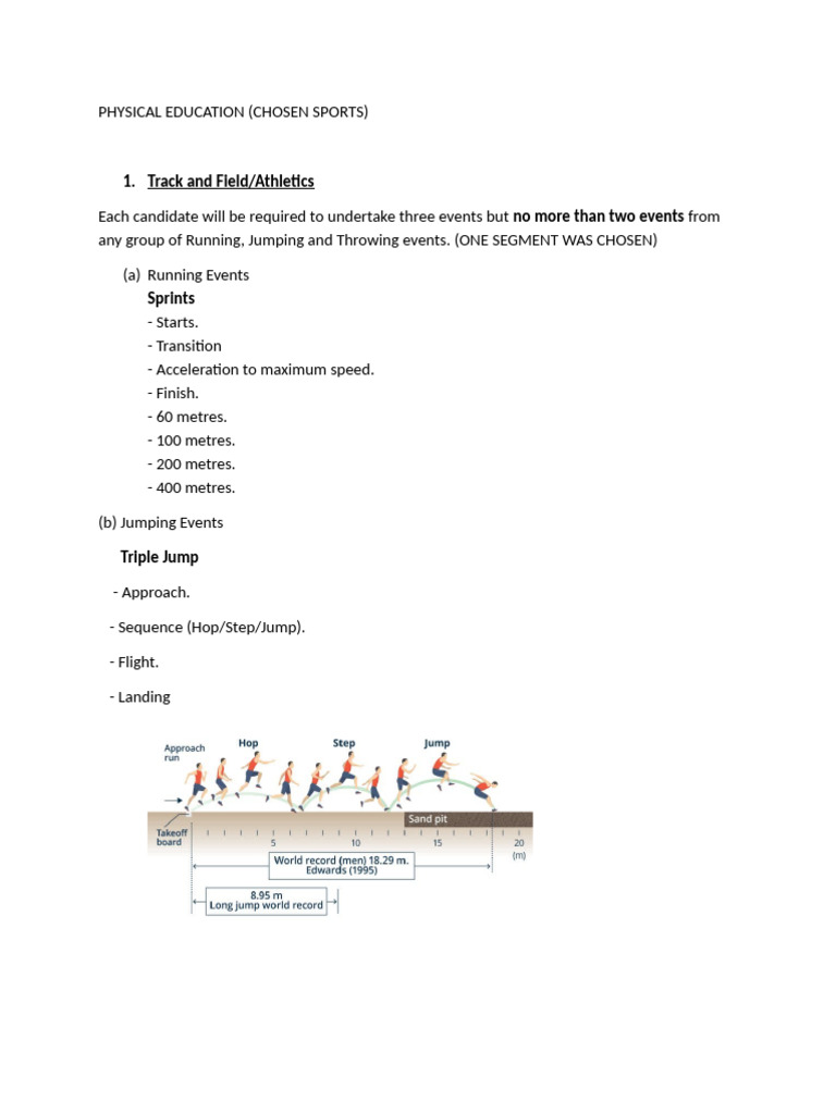 Physical Education Sba p2 and p3 | PDF | Athletic Sports | Games Of ...