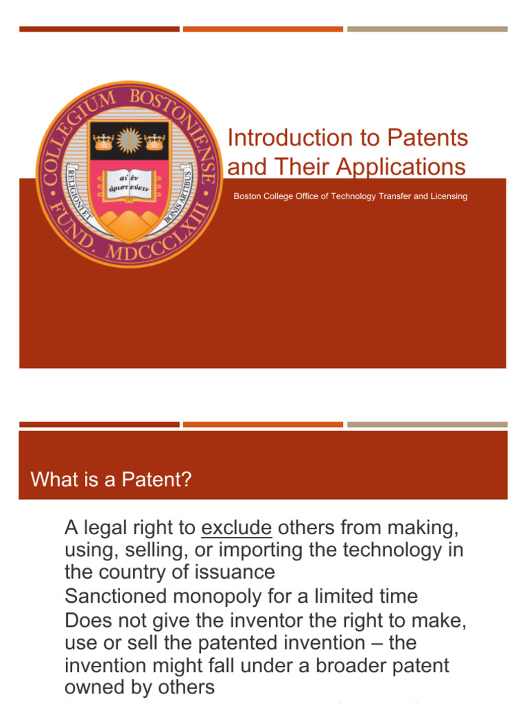 Patent Presentation - October 2021 | PDF | Patent | Patent Application