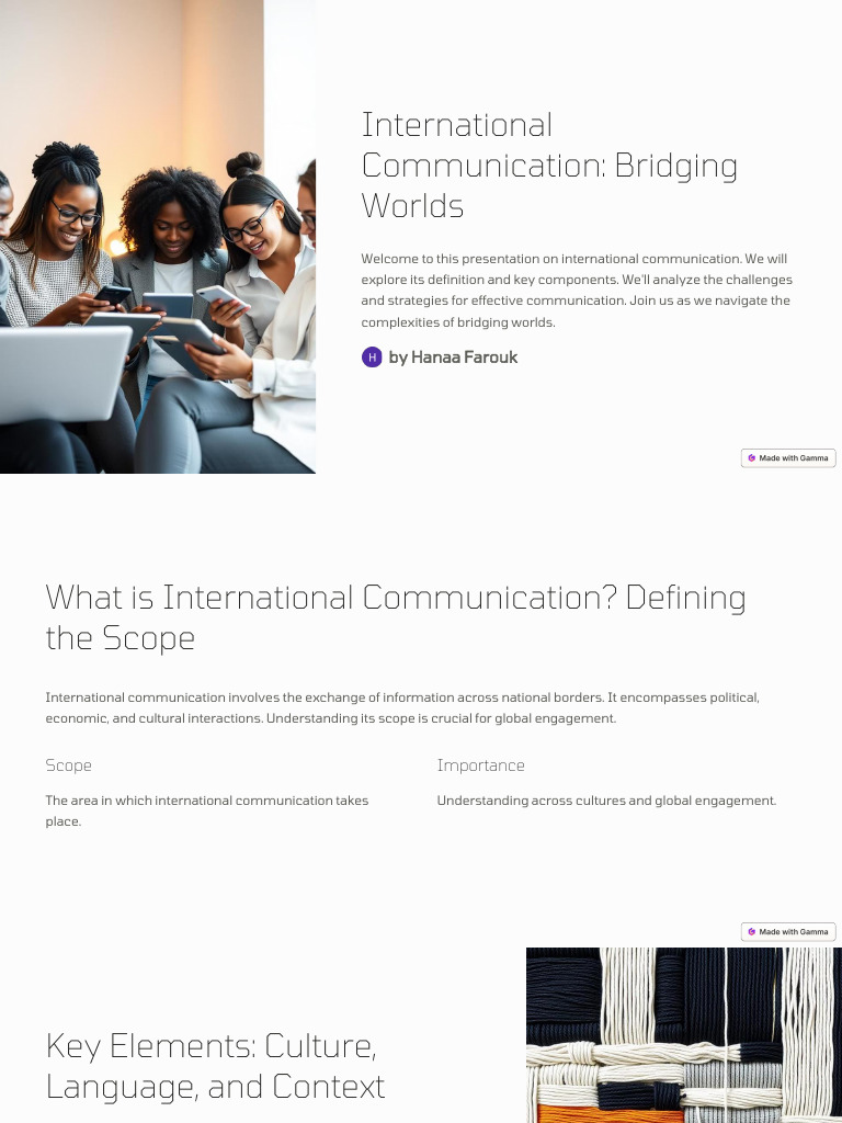 International Communication Bridging Worlds | PDF | Communication ...
