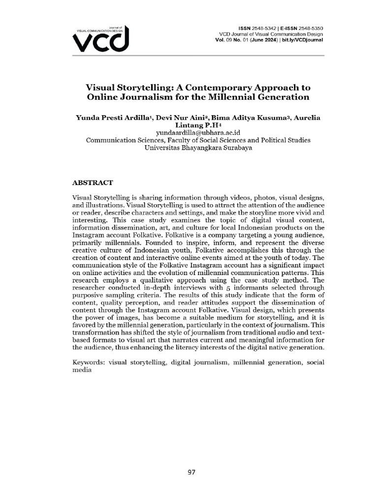 View of Visual Storytelling - A Contemporary Approach To Online ...