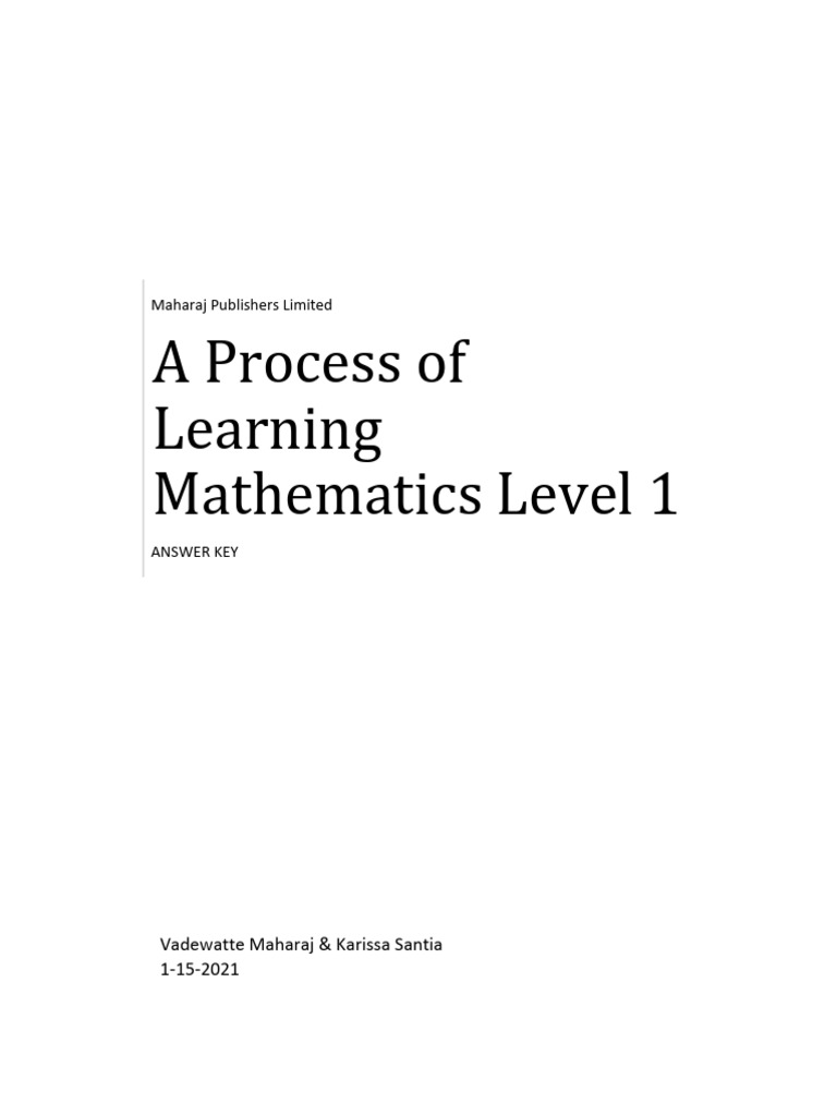 Apol Mathematics - Level 1 - Answer Key Original | PDF | Euclidean Geometry | Linear Programming