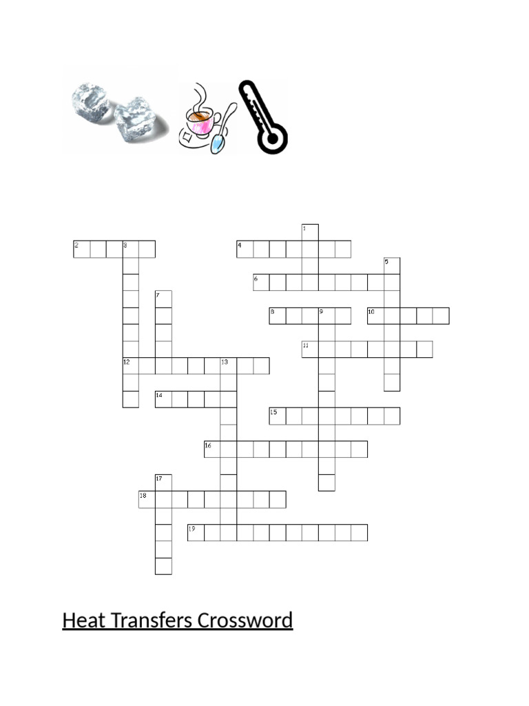 Heat Transfers Crossword - Student | PDF