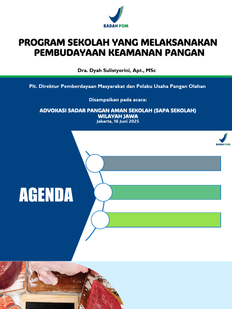 Sapa Sekolah Wilayah Jawa 16 Juni 2025 Pptx-Bpom | PDF