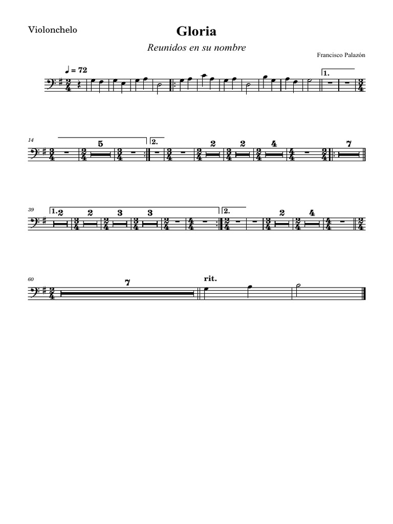 Gloria Palazon II - Cello | PDF