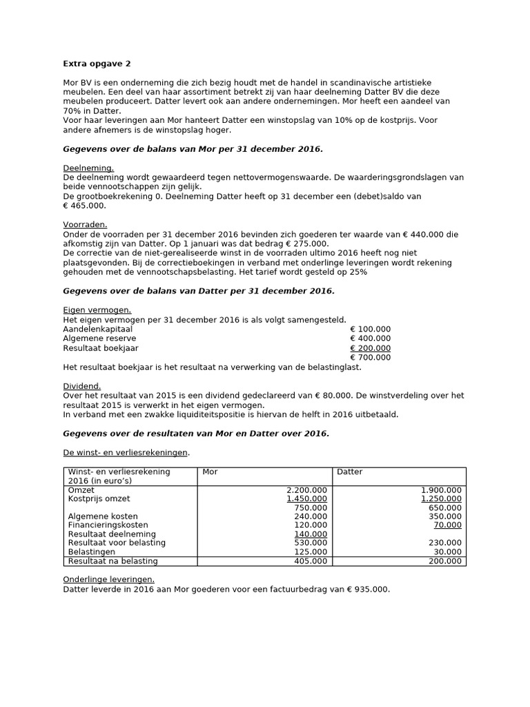 Extra Opgave 2 Versie BB | PDF