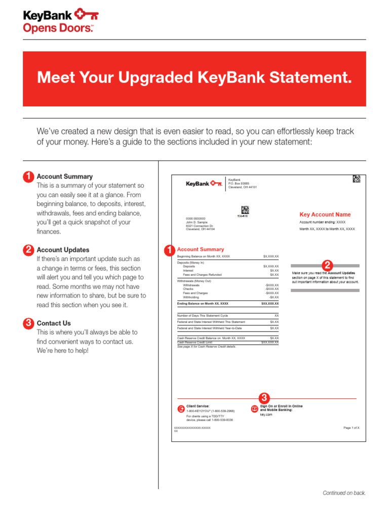 KeyBank Statement Overview and Updates | PDF | Fee | Overdraft