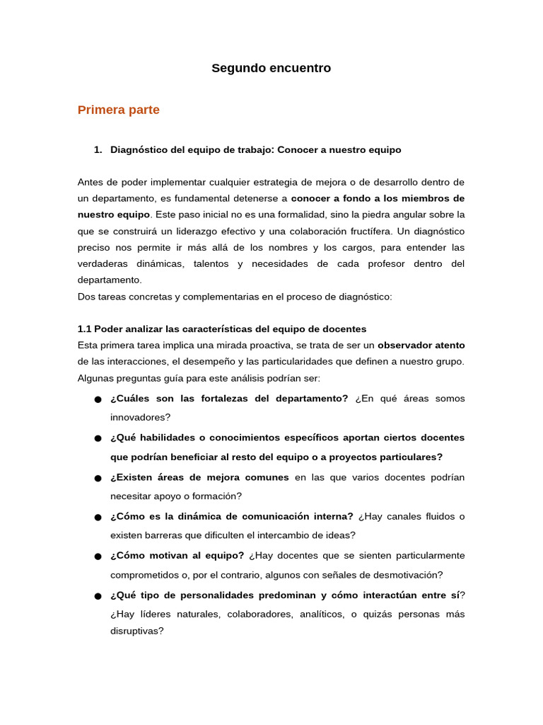 Documento. Segundo Encuentro | PDF | Aprendizaje | Maestros