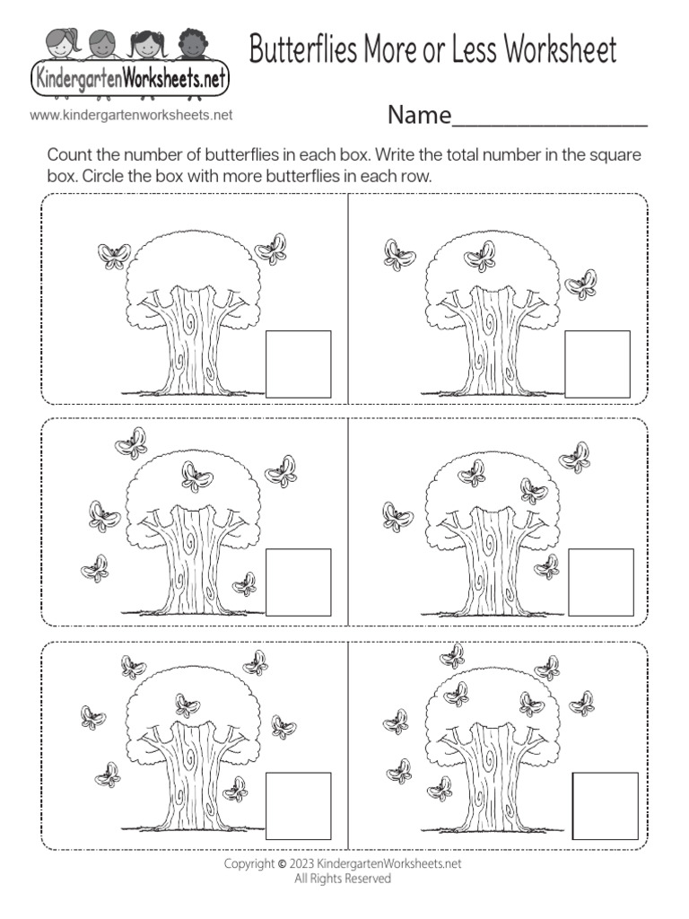 More or Less Worksheet With Pictures | PDF