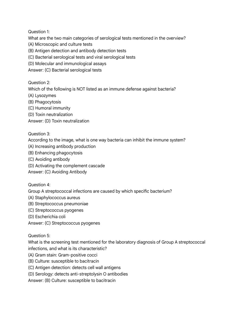 3.2 MCQ's Serological Tests | PDF | Hepatitis B | Hiv/Aids