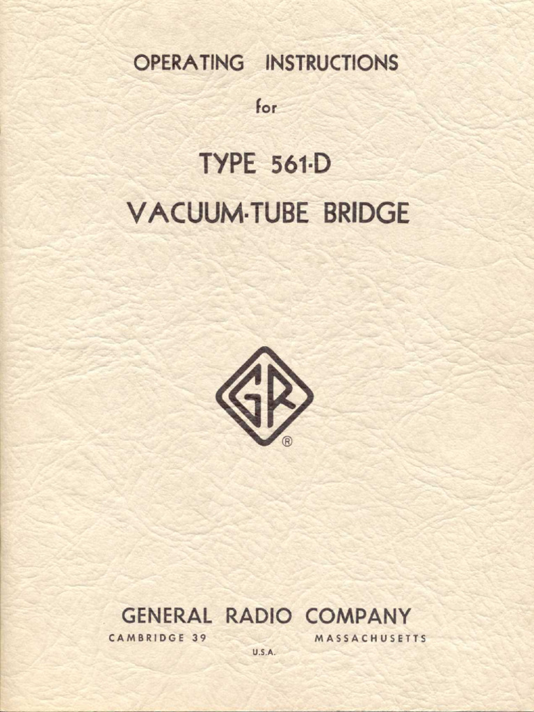 561-D Vacum-Tube Bridge | PDF