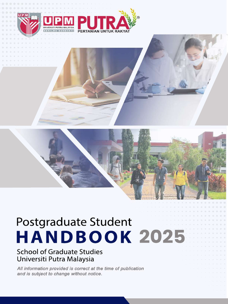 UPM Postgraduate Student Handbook 2025 | PDF | Postgraduate Education ...