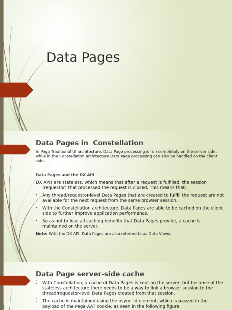 Data Pages in Pega Constellation Architecture | PDF