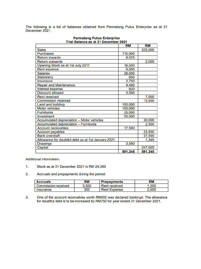Adjustment FS Exercise | PDF
