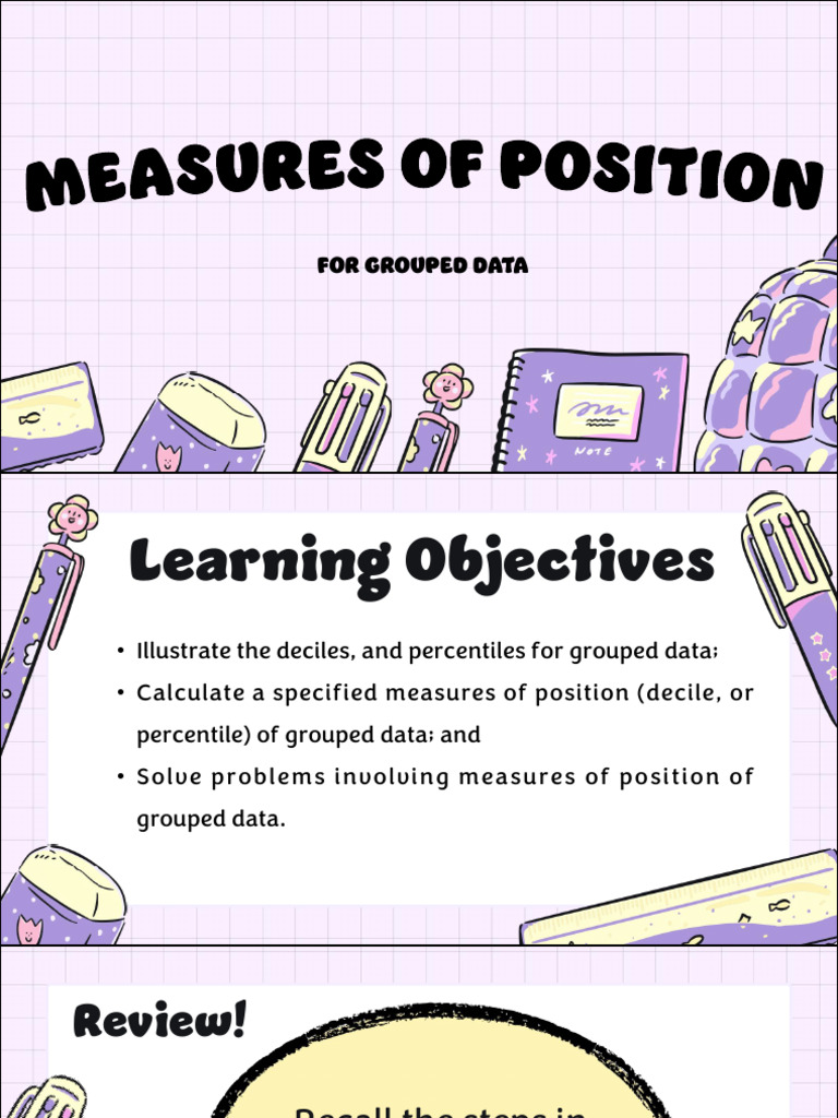 Deciles and Percentiles For Grouped Data | PDF | Percentile | Quartile