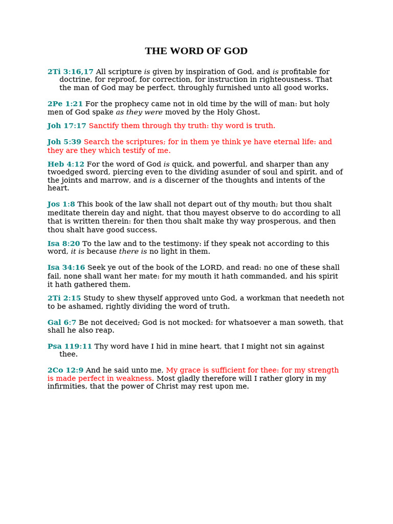 The Word of God | PDF