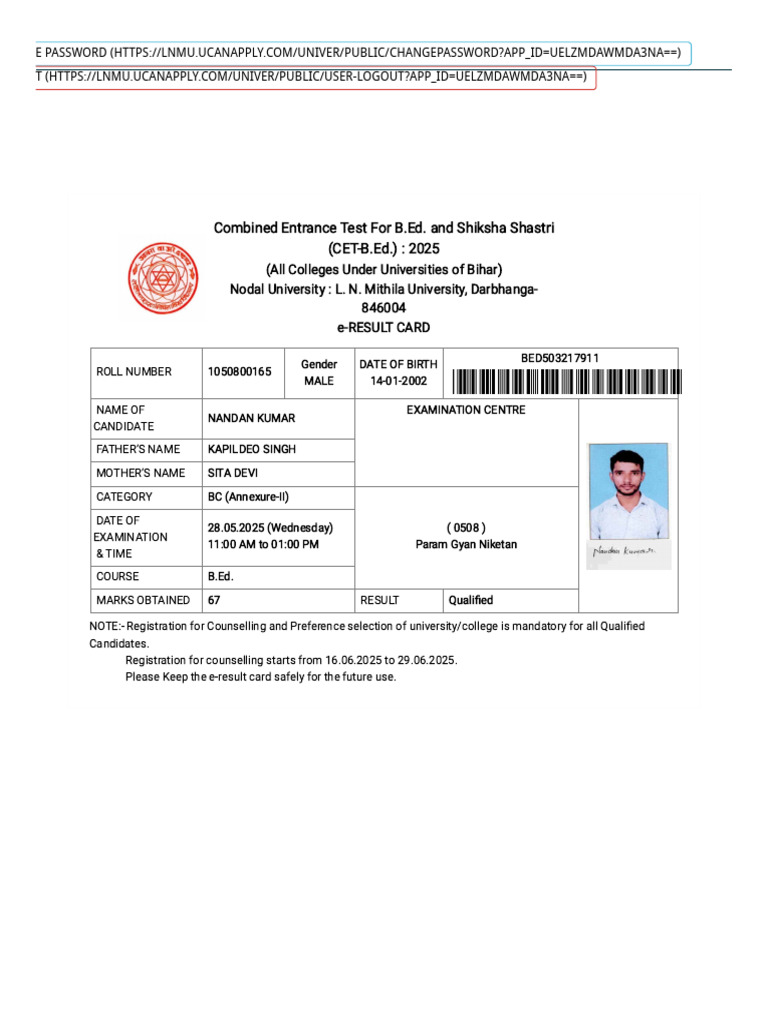 Lalit Narayan Mithila University | PDF