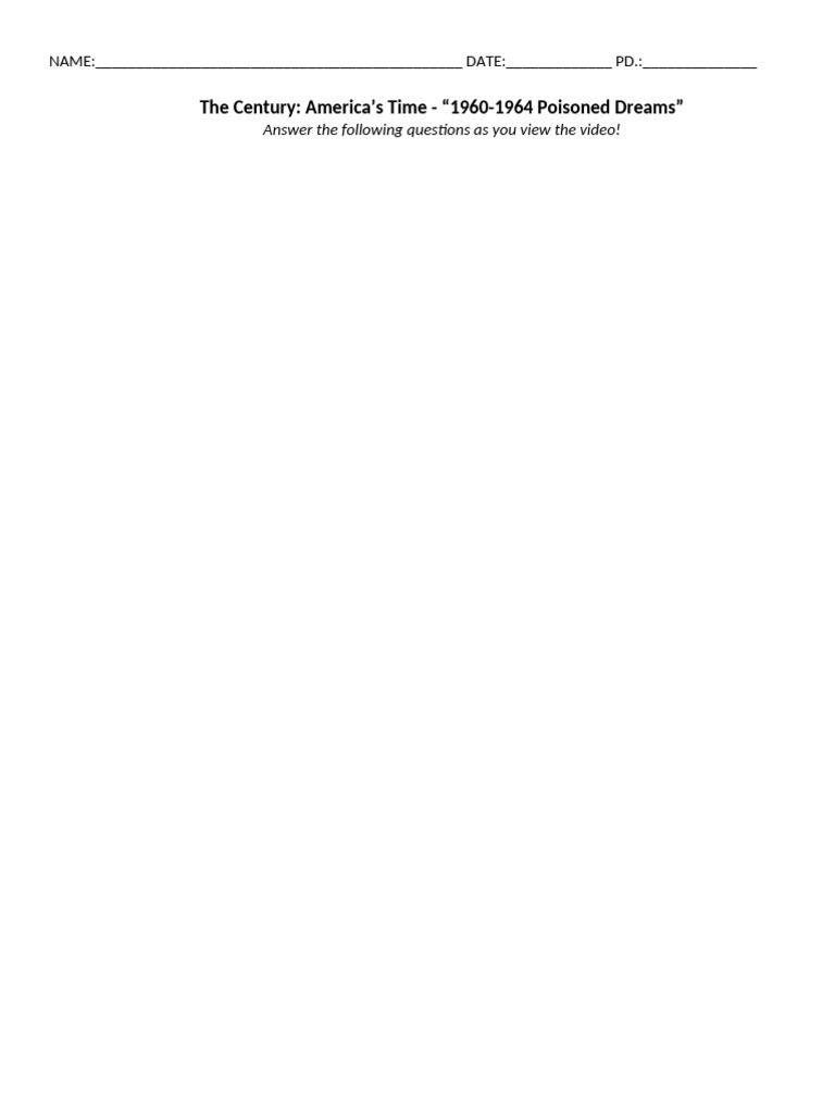 The Century - Poisoned Dreams | PDF