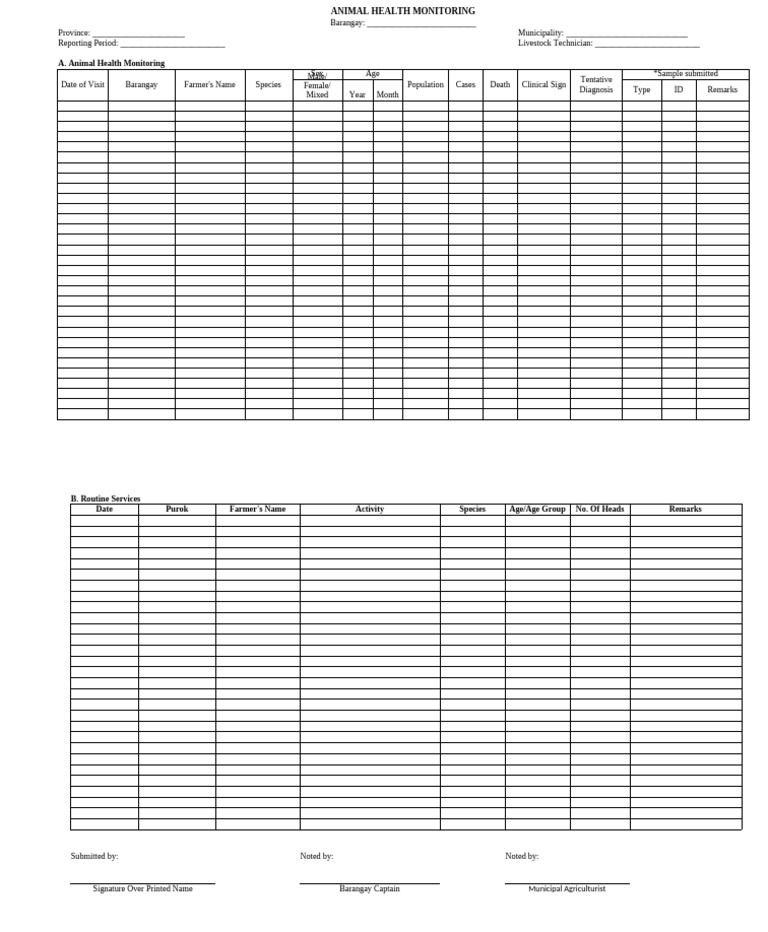 Animal Health Monitoring | PDF