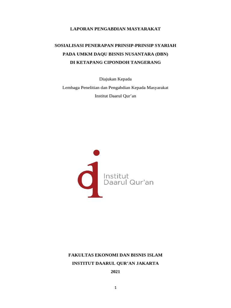 FIX Laporan Pengabdian Masyarakat | PDF