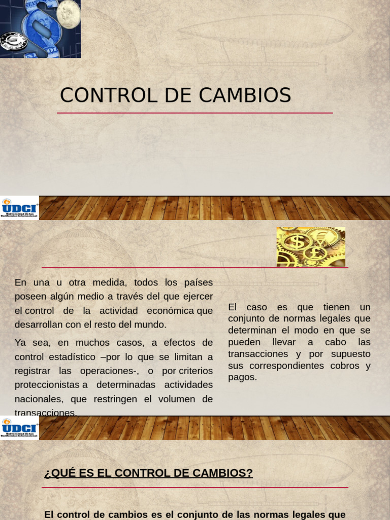 2.5 Control de Cambios | PDF | Moneda | Tipo de cambio