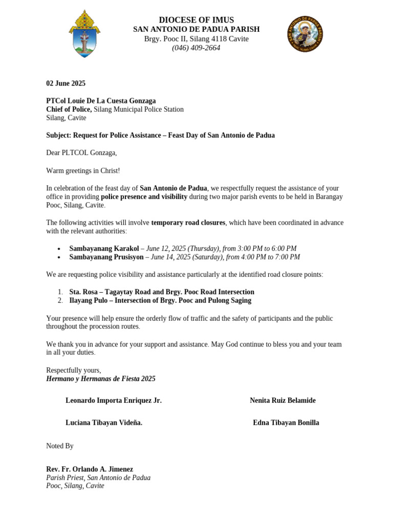 Police Assistance Request | PDF
