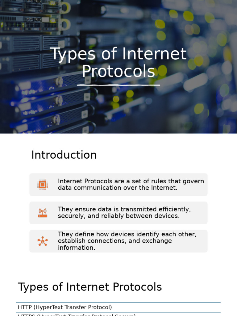 Types of Internet Protocols | PDF | File Transfer Protocol | Transmission Control Protocol