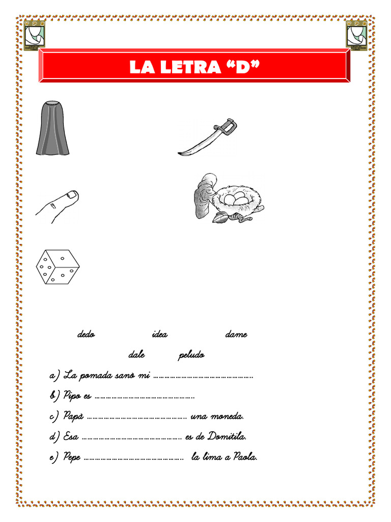 Tarea de La Letra D y F | PDF